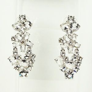 kate spade | Jewelry | Kate Spade Rhodium Clear Crystal Statement ...